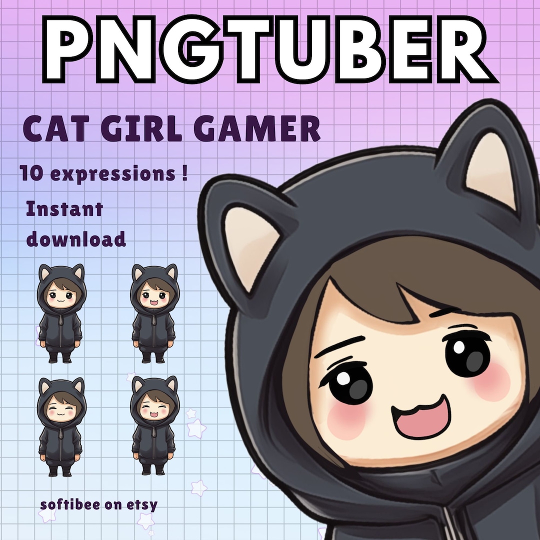 Pngtuber Girl Chibi Cat Girl Brown / Vtuber Model Girl / Png With Brown ...