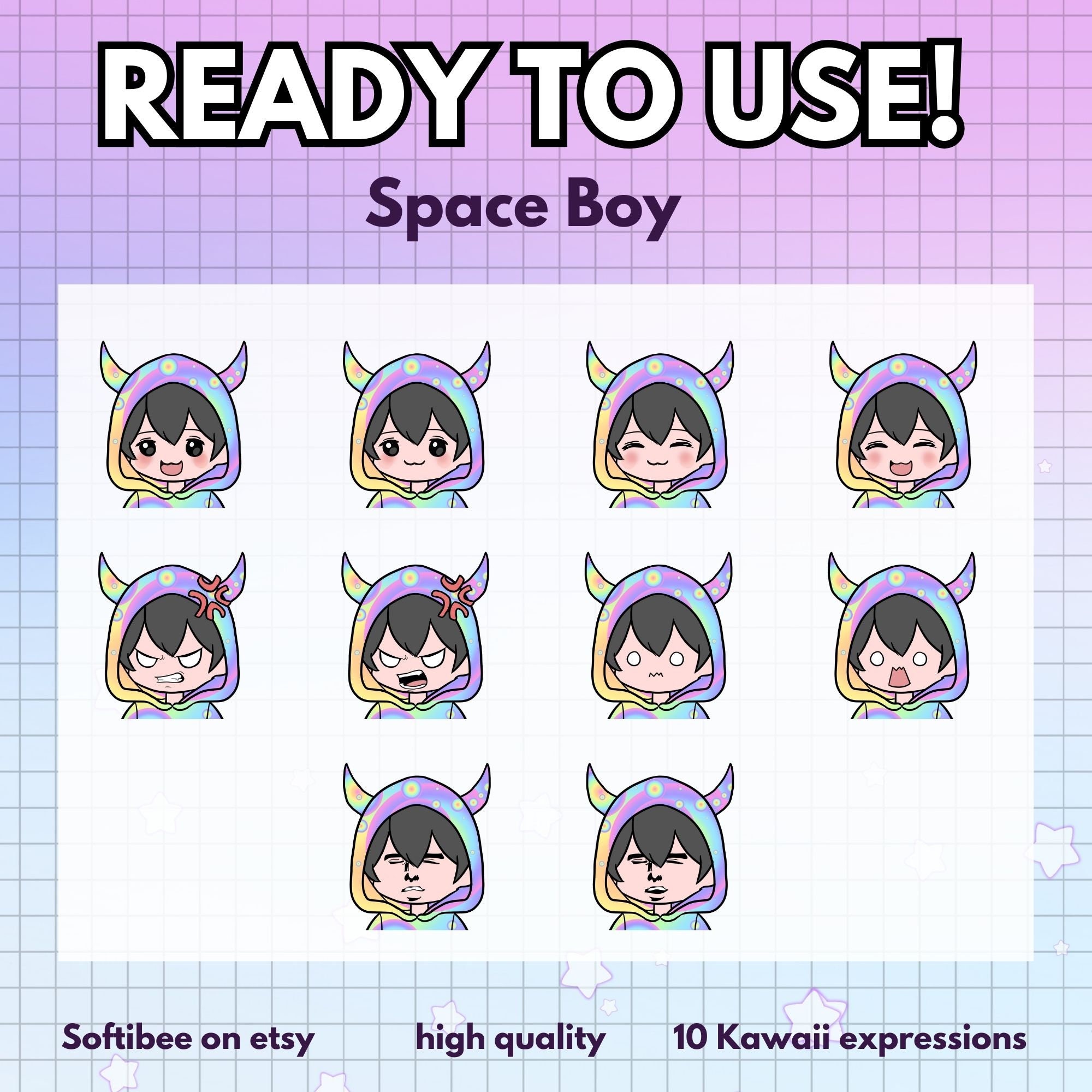 Space Pngtuber Male Model 10x Devil Png Tuber for Twitch Pngtuber Gamer ...