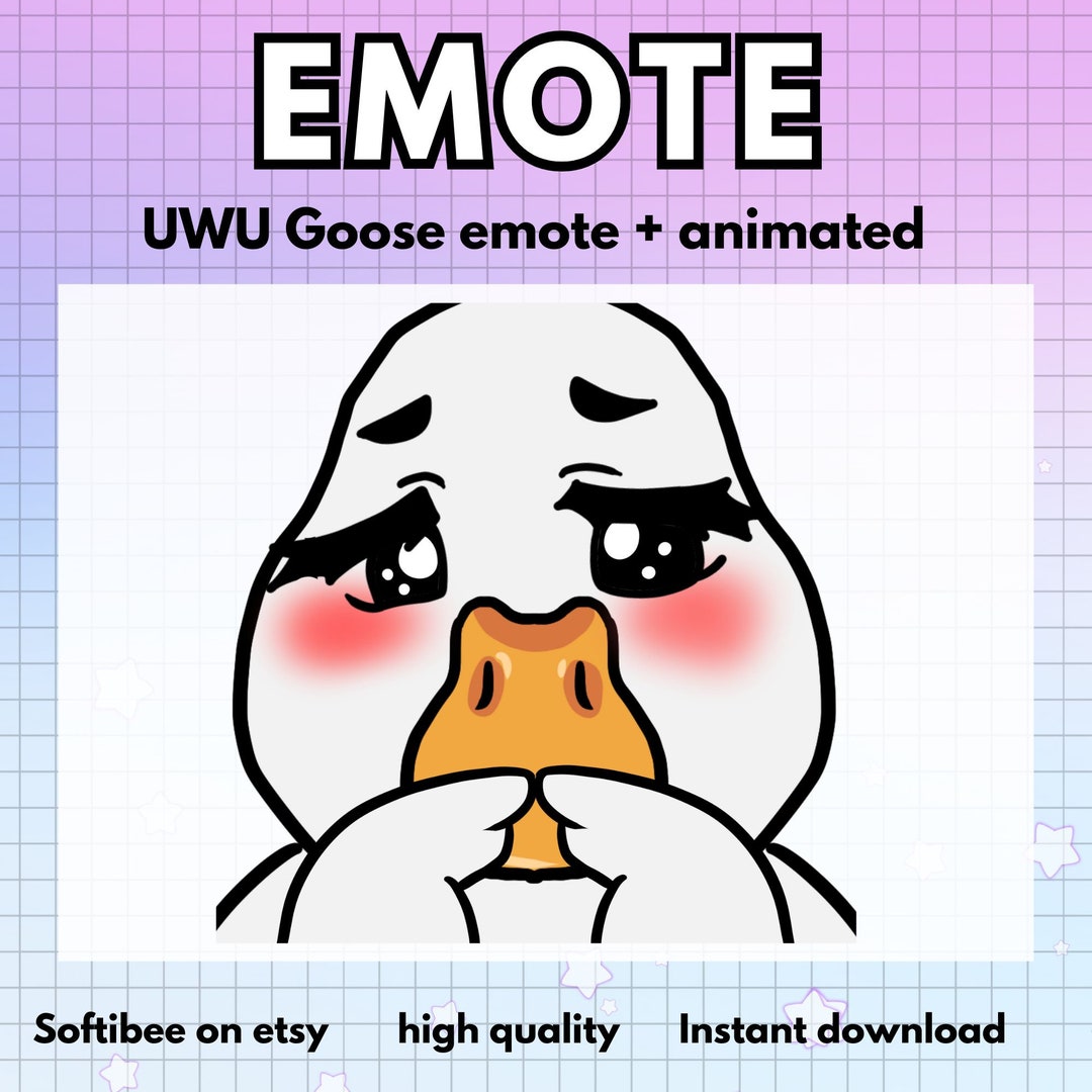 Uwu Animated Emote Goose Kawaii ! Animated Twitch Goose Emotes Single ...