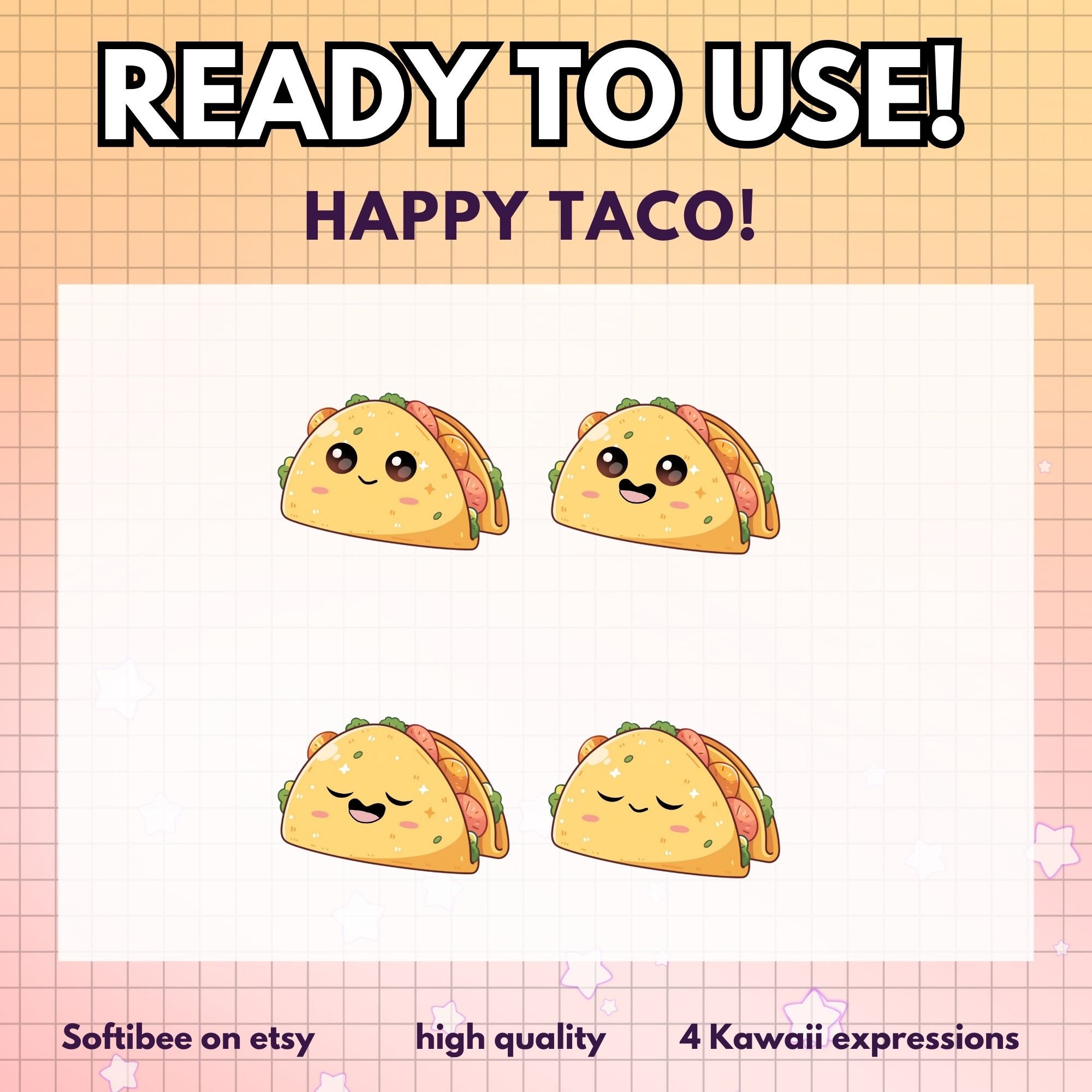 Pngtuber Taco 4x Taco Vtuber Model for Twitch Streamers Png Tuber Chibi ...