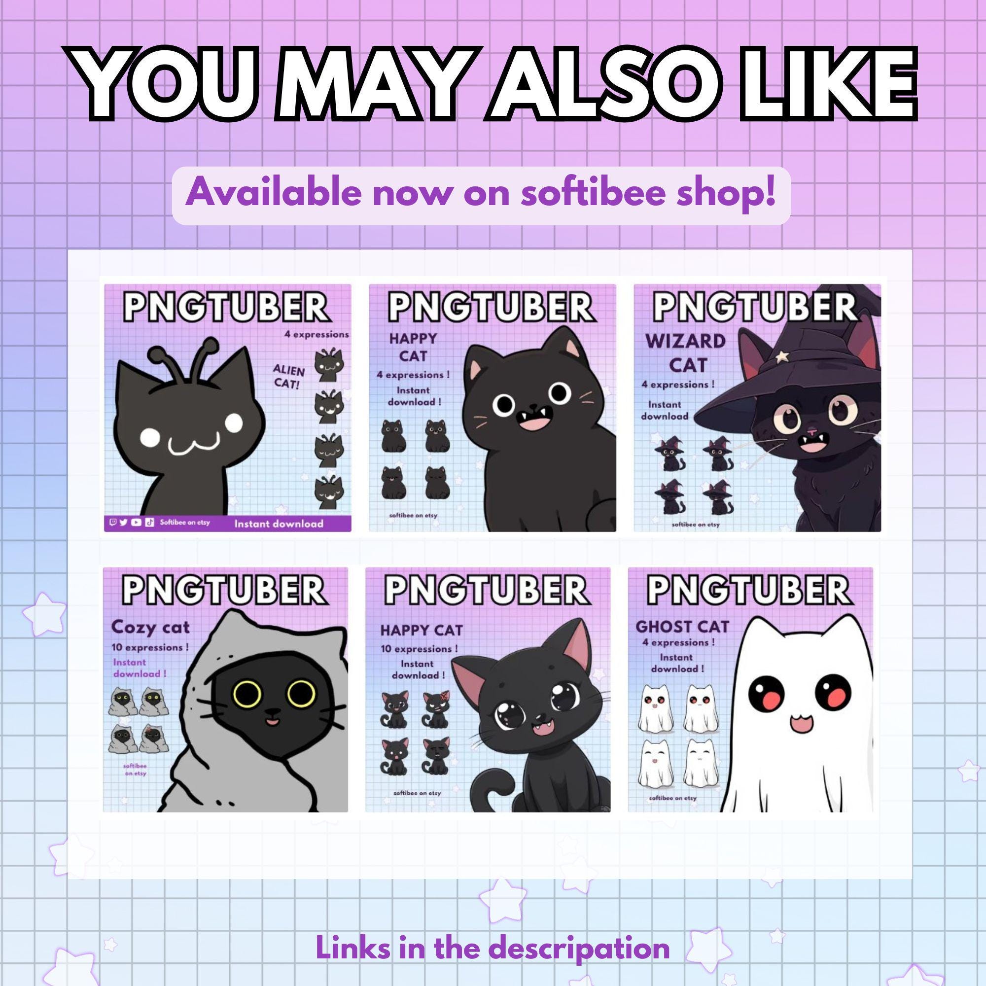 Cat Pngtuber Model | 4x Anime Png Tuber | Reactive Discord Avatars ...
