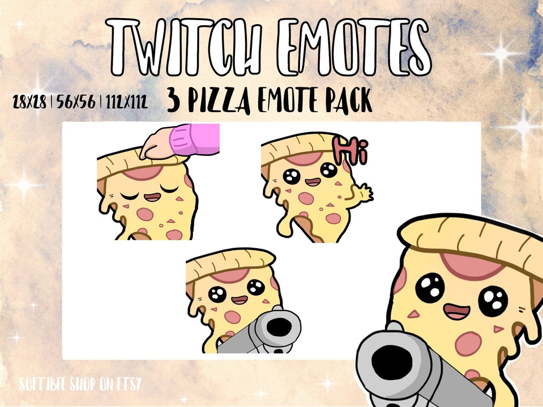 Food Emotes X3 Twitch Pizza Emotes ! Kawaii Emote Pack Anime Avatars ...