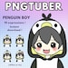 Pngtuber Penguin Boy 10x Chibi Vtuber Male Model Avatars for Twitch ...