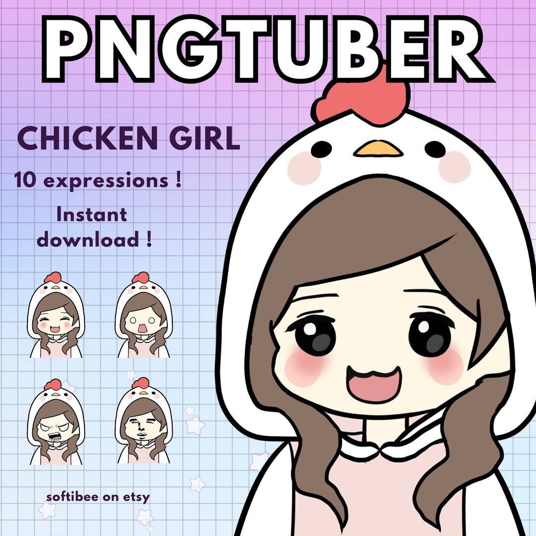 Pngtuber Girl Model Chicken 10x Chibi Png Tuber Avatars for Twitch ...