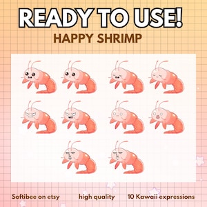 Pngtuber Shrimp ! X10 Png Tuber Chibi Shrimp With Charm Vtuber Model ...