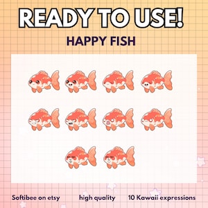 Fish Pngtuber Model Cute Golden 10x Chibi Png Tuber Avatars for Twitch ...