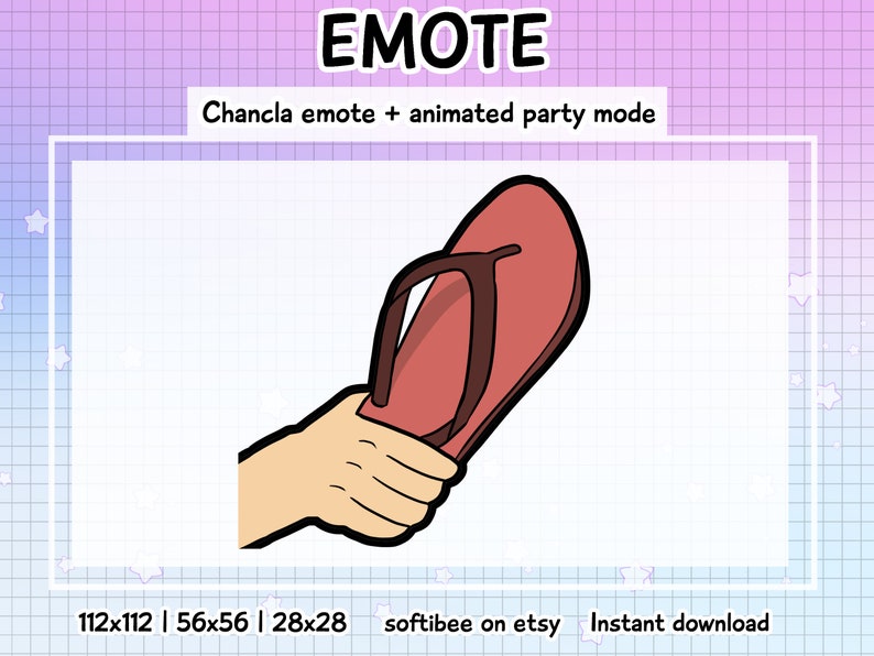 Chancla Emote for Twitch Emotes | Animated Emote Party Mode & Static ...