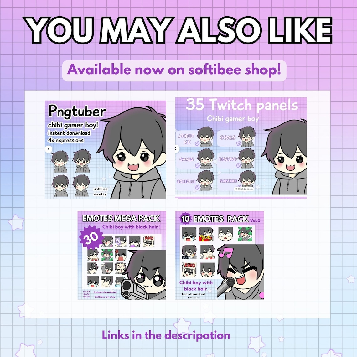 Uwu Animated Emote Boy With Black Hair ! Animated Twitch Emotes Single ...
