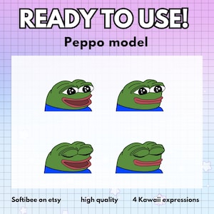 Pngtuber Frog Peepo! 4x Funny Png Tuber Premade Pepe Meme Edition for ...