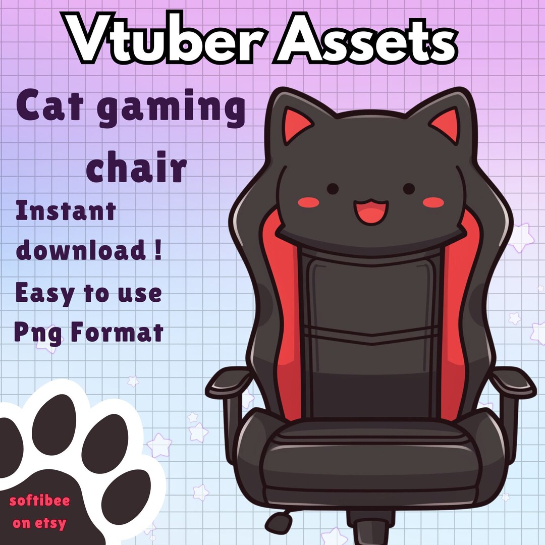 Vtuber Assets Chair Cat Edition Background Male Pngtuber Assets for ...