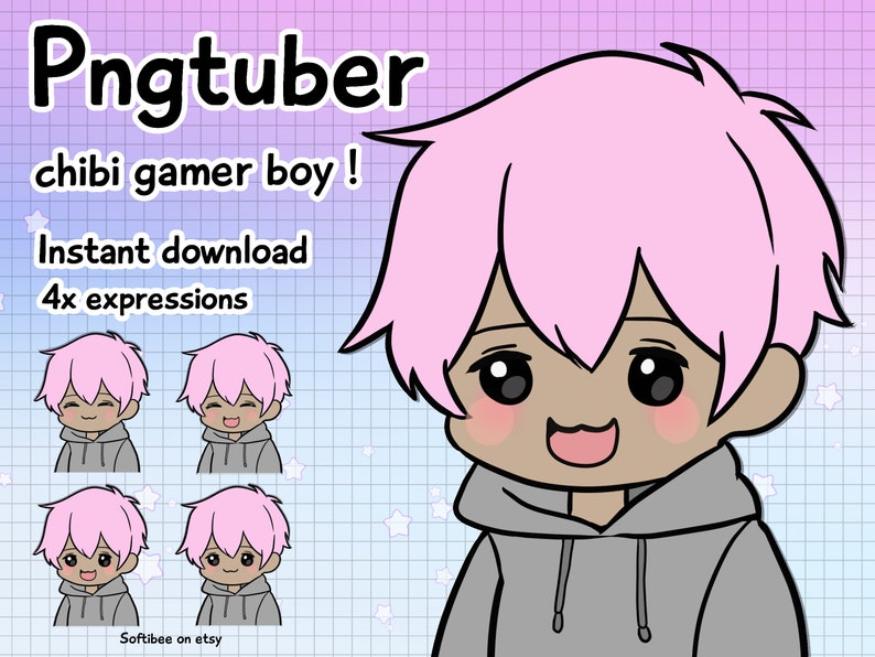 Png Tuber Guy Model Chibi Boy Pngtuber Premade for Twitch - Etsy