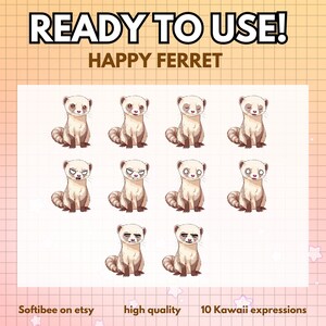 Ferret Pngtuber Model X10 V-tuber Premade Png Tuber Ferret Vtuber Model ...