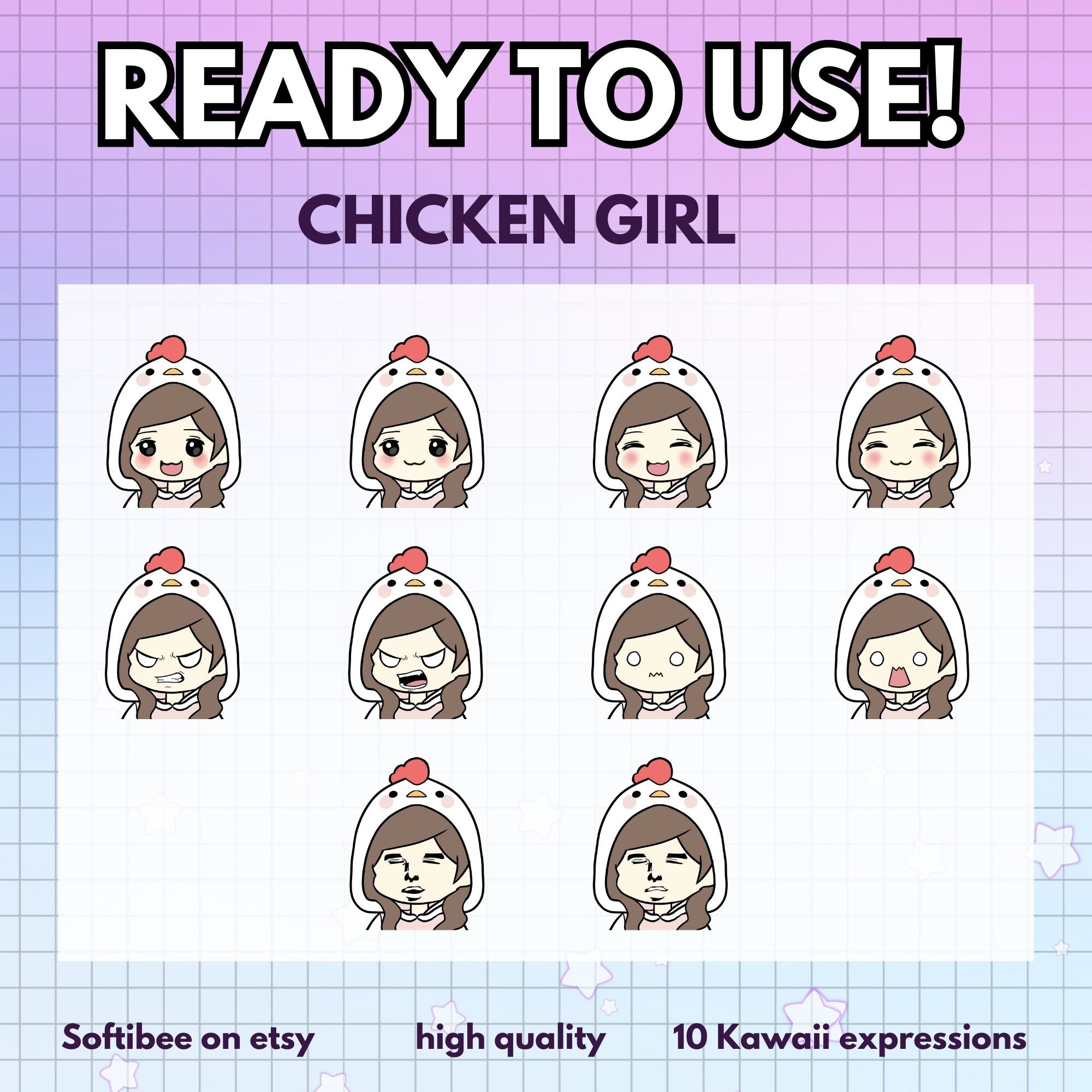 Pngtuber Girl Model Chicken 10x Chibi Png Tuber Avatars for Twitch ...