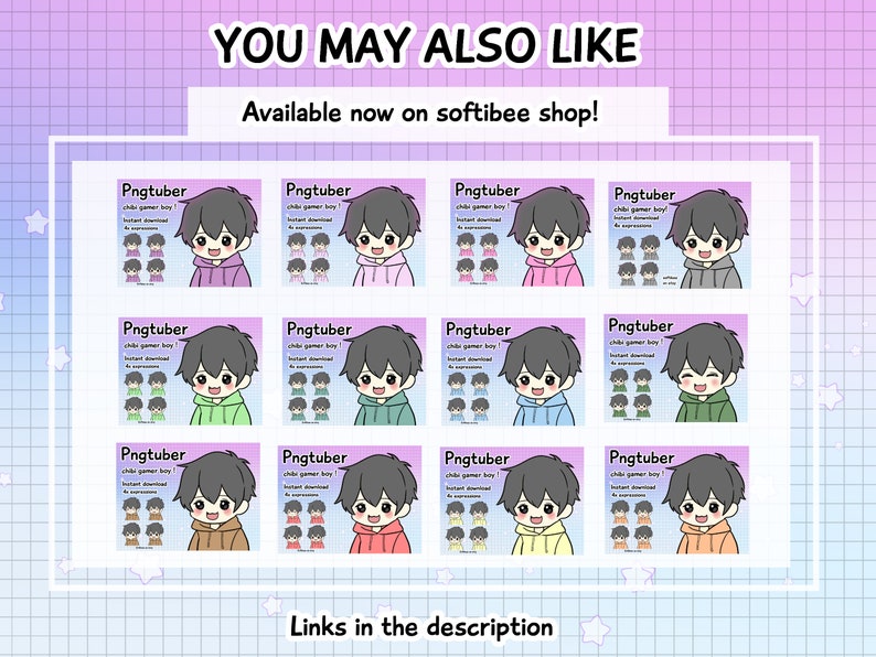 Pngtuber Penguin Boy 10x Chibi Vtuber Male Model Avatars for Twitch ...