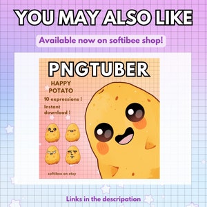 Cute Chibi Boy Potato Animated Emotes Twitch Kawaii Food Pack ! X6 Bonk ...