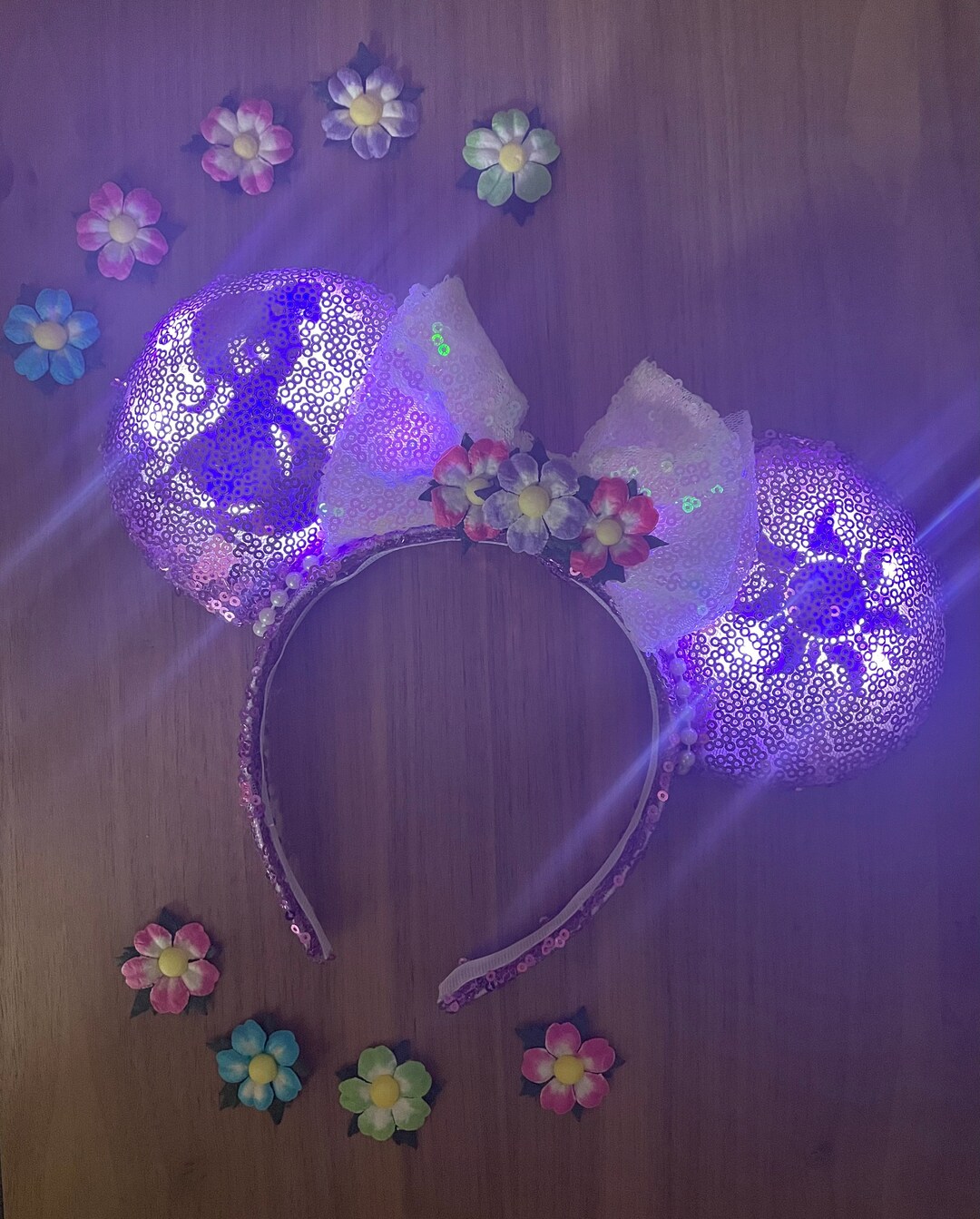 Rapunzel Mouse Ears, Tangeled Mouse Ears, Glow Mouse Ears, Custom ...