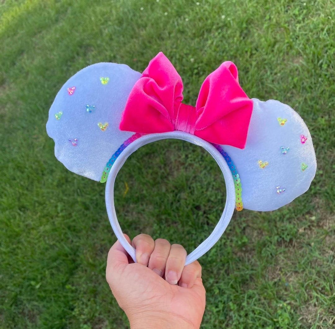 Custom Handmade Disney Inspired Mickey Ears, Rainbow Mickey Ears ...