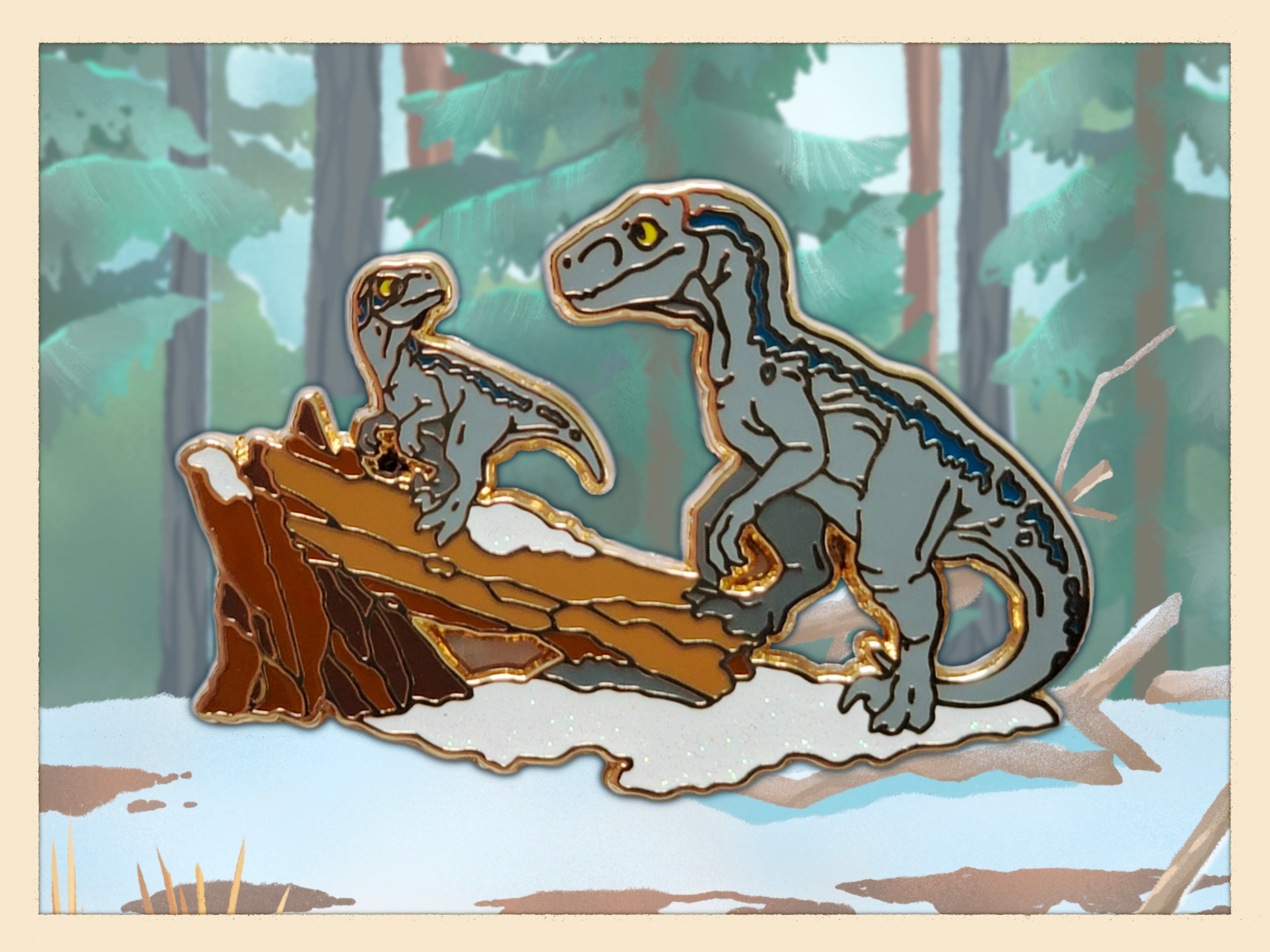 Jurassic Franchise Dinosaurs 2" Hard Enamel Pin - Lapel Pin Gift - Etsy