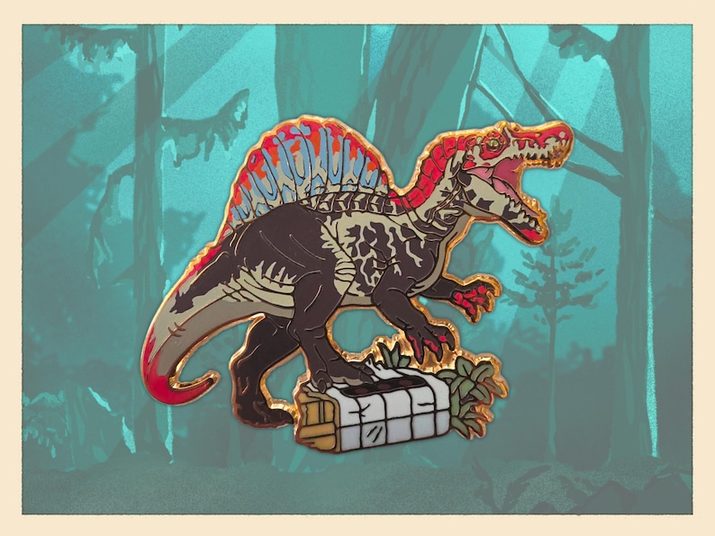 Jurassic Franchise Dinosaurs 2" Premium Hard Enamel Pin - Lapel Pin ...