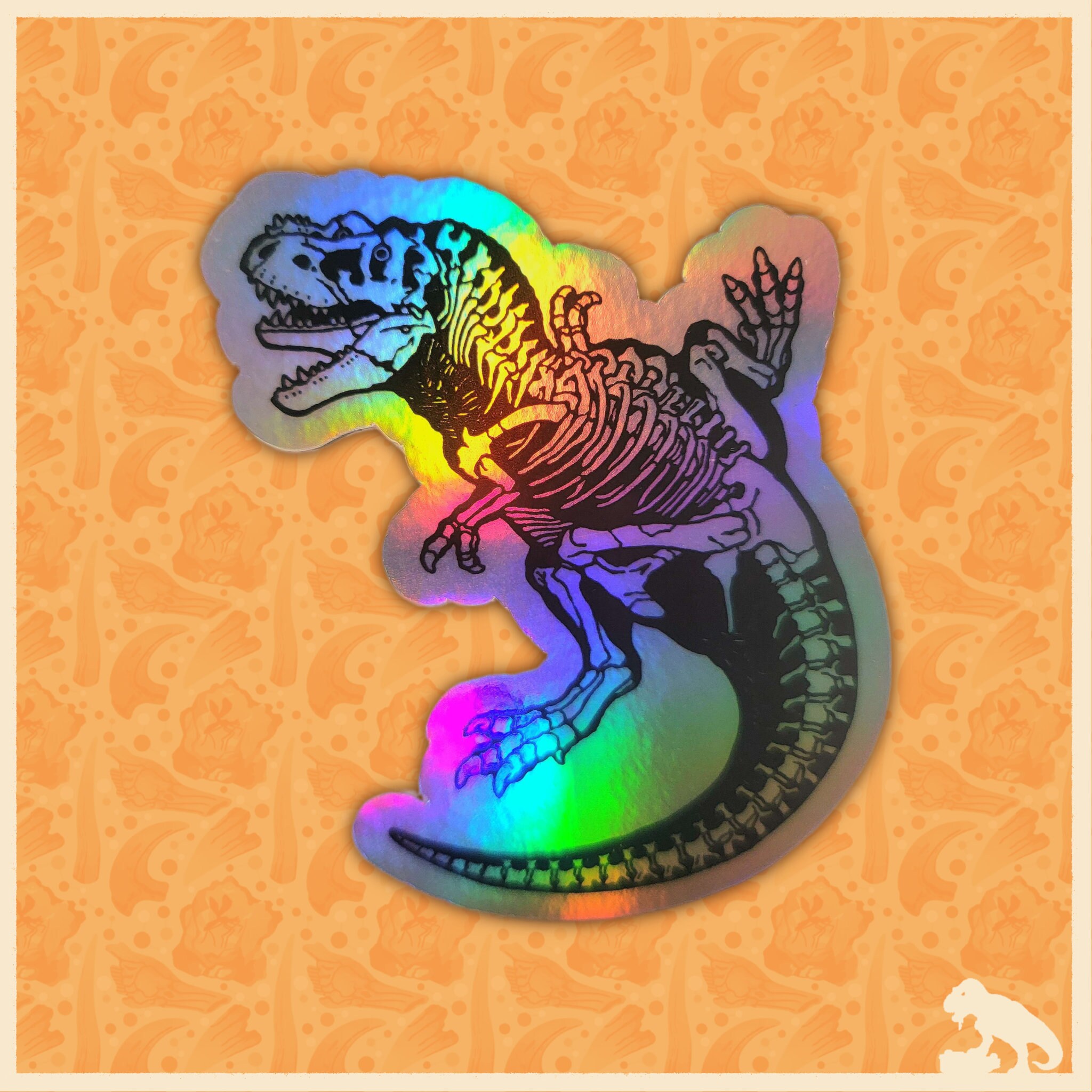 3 Dinosaur Fossil Die Cut Vinyl Sticker - Etsy