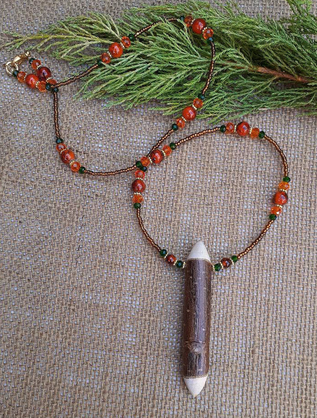 Earth Pulse Small Hazel Wood Talismanic Necklace - Etsy