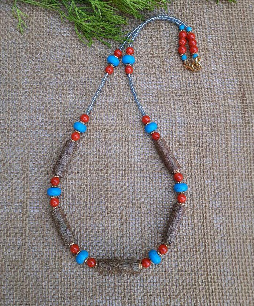 Pathfinder Short Norwegian Spruce Wood Necklace - Etsy