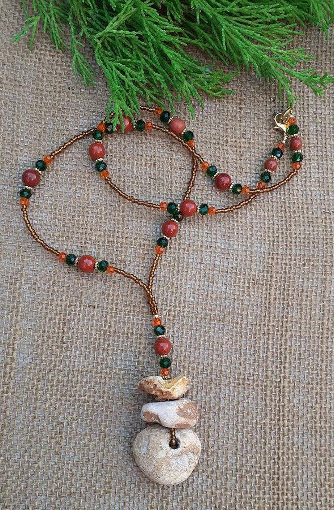 The Weird Sisters Triple Hag Stone Necklace - Etsy