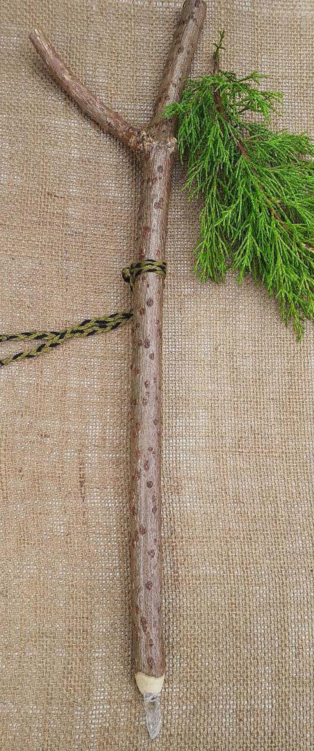 Large Forked Quartz Tipped Elder Wood Wand - Etsy