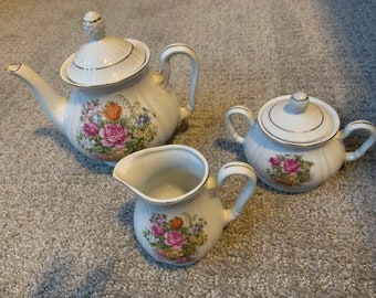Teapot Creamer Sugar | Etsy