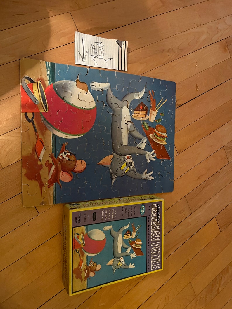 Whitman Vintage Puzzles Tom & Jerry and Lassie - Etsy