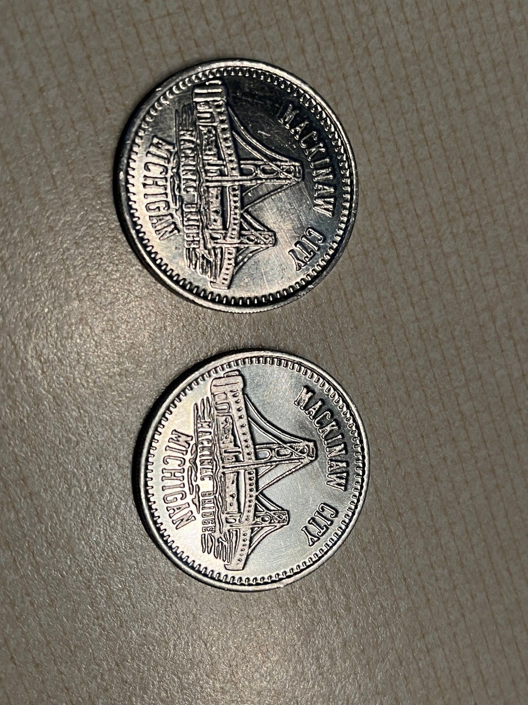 Two Token Coins Mackinaw City and Fort Michilimackinac MI - Etsy