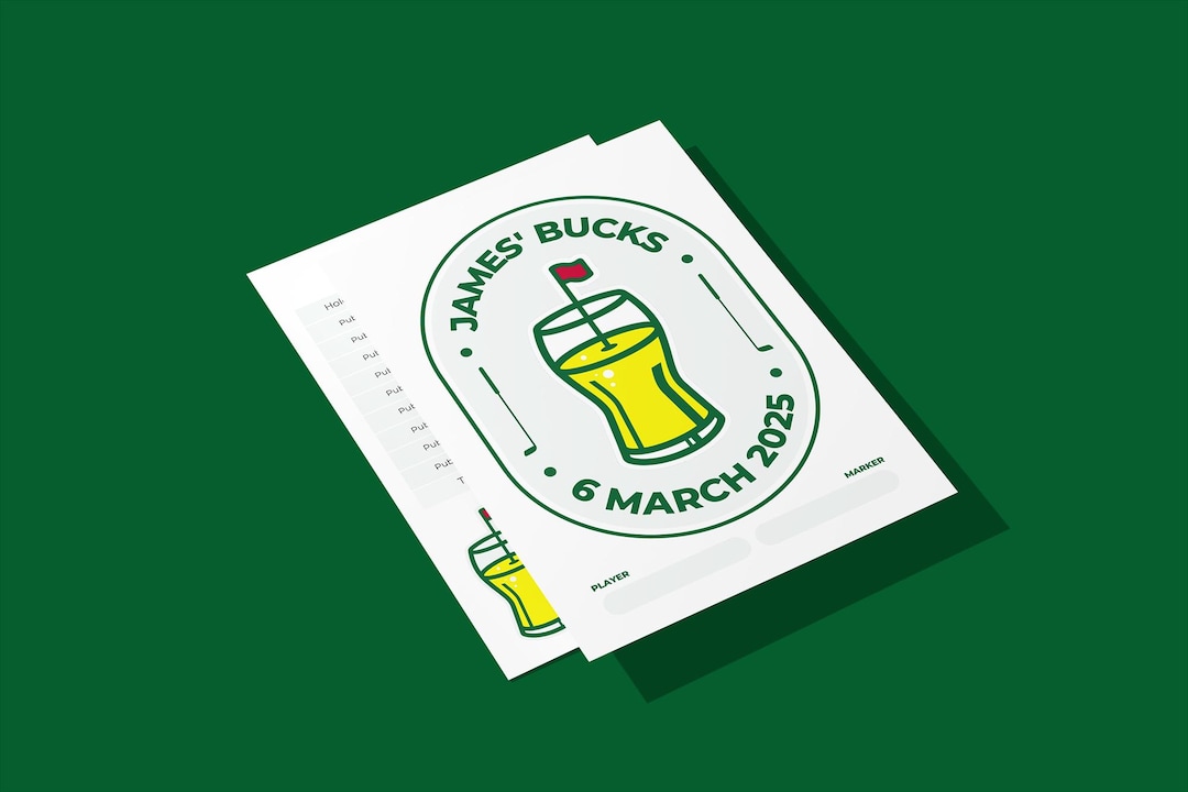 Masters Edition Pub Golf Scorecard – Instant Download, Editable & Ready ...