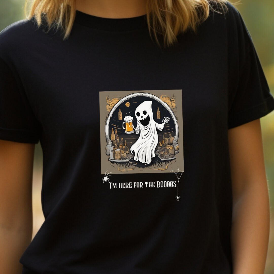 I'm Here for the Boooos, Here for the Boos, Gothic Drinking T-shirt ...