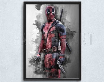 Deadpool Wall Art | Etsy