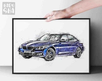 Bmw F30 Poster | Etsy