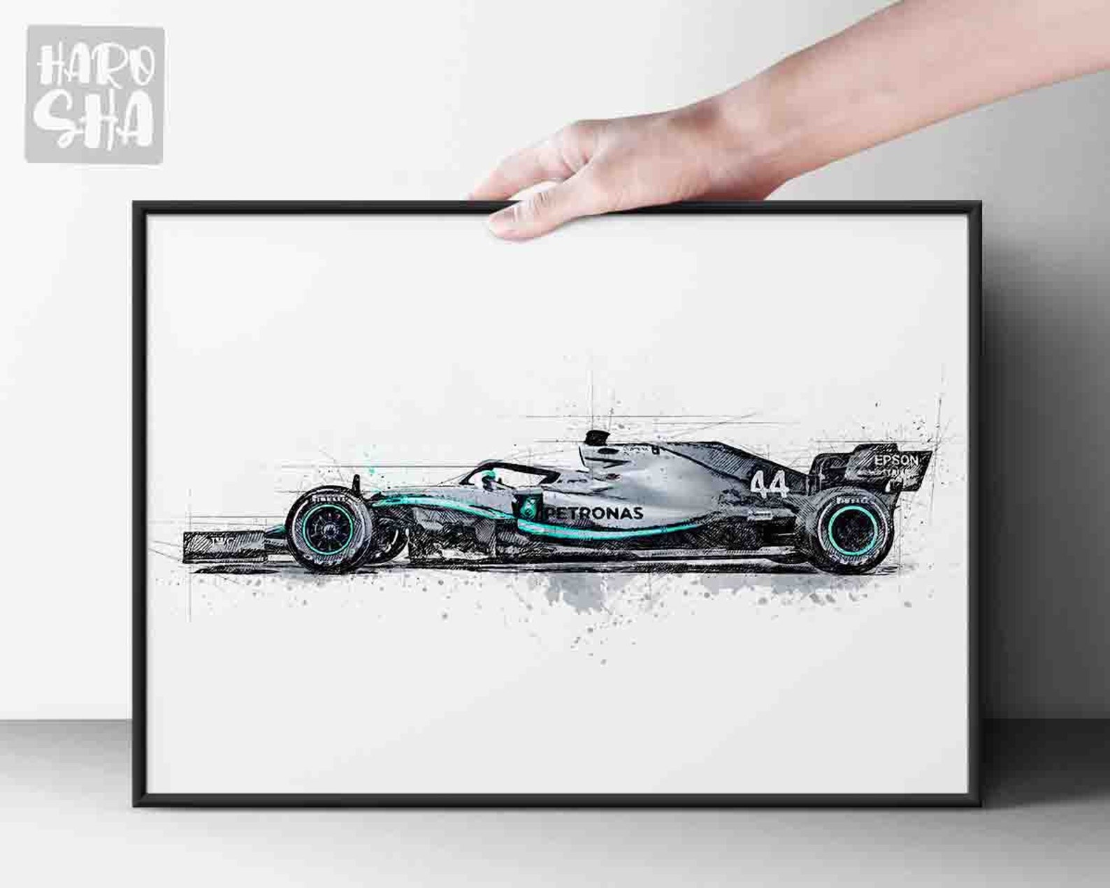 Mercedes F1 Print Mercedes Formula One Poster Wall Art Home - Etsy