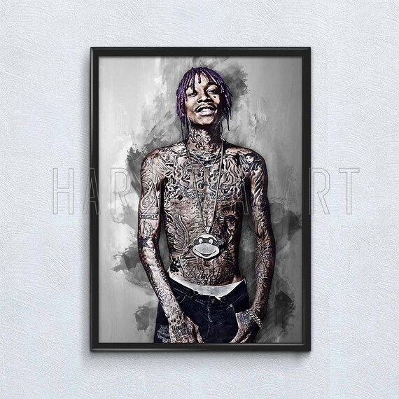 Wiz Khalifa Print Wiz Khalifa Poster Art Print Wall Art Home | Etsy