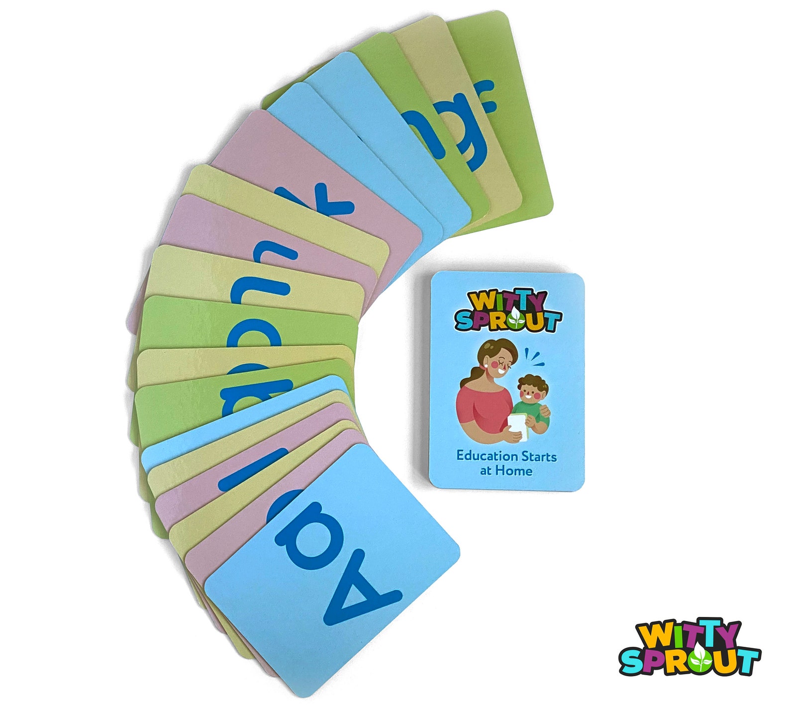 Extra Thick English Alphabet Flashcard for Kids | 26 Flash Cards ...