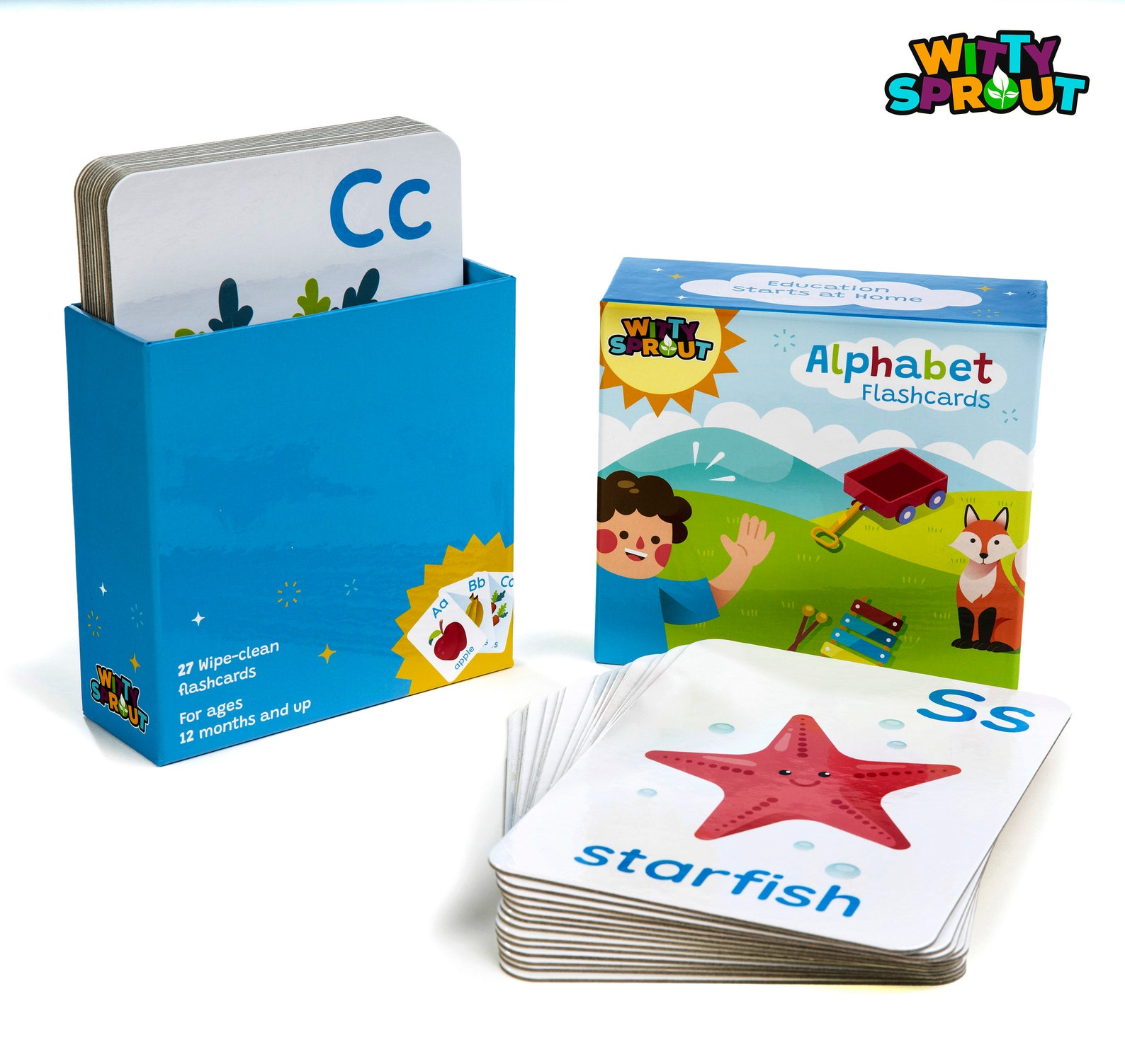 Extra Thick English Alphabet Flashcard for Kids | 26 Flash Cards ...