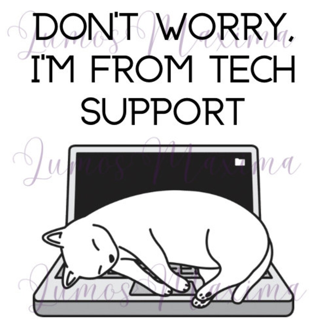 Cat Tech Support PNG Digital Download Design for - Etsy