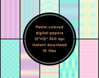 Notebook Paper With Colored Lines Digital Paper Set in 28 - Etsy