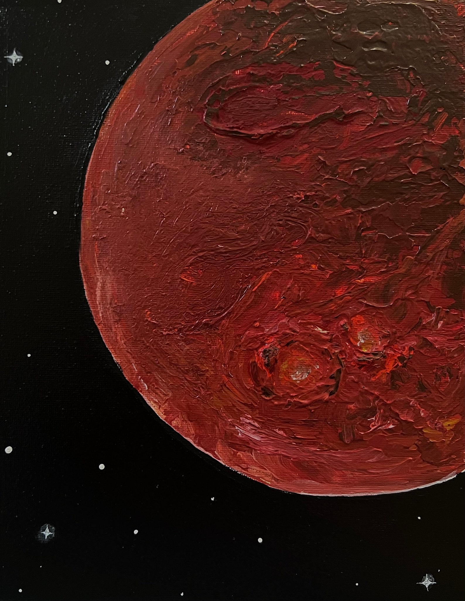 Abstract Acrylic Solar System Planets Painting - Etsy