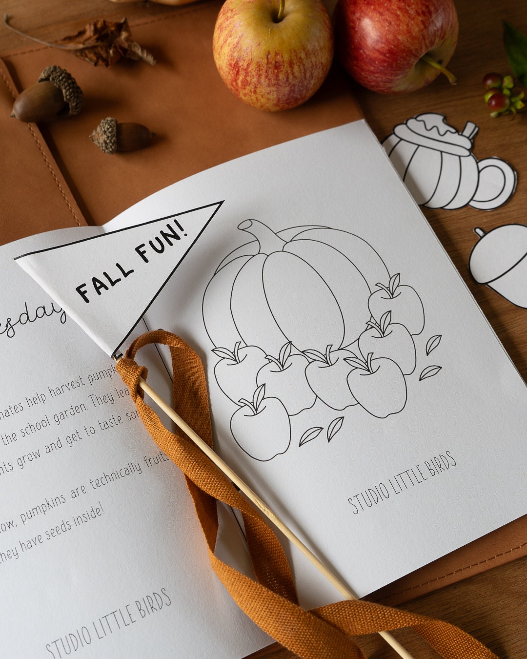 Kids Autumn Coloring Pages Autumn Activity Pages Back to School ...