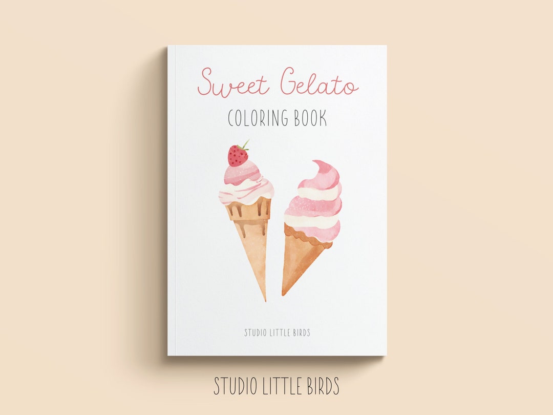 Gelato Coloring Pages, Ice Cream Coloring Book - Etsy Australia
