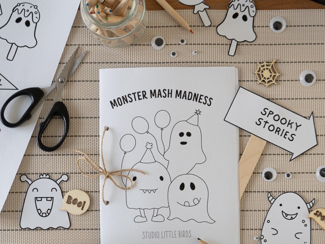 Halloween Activity Kit Printable Ghost Story Book Craft Project for Kid ...
