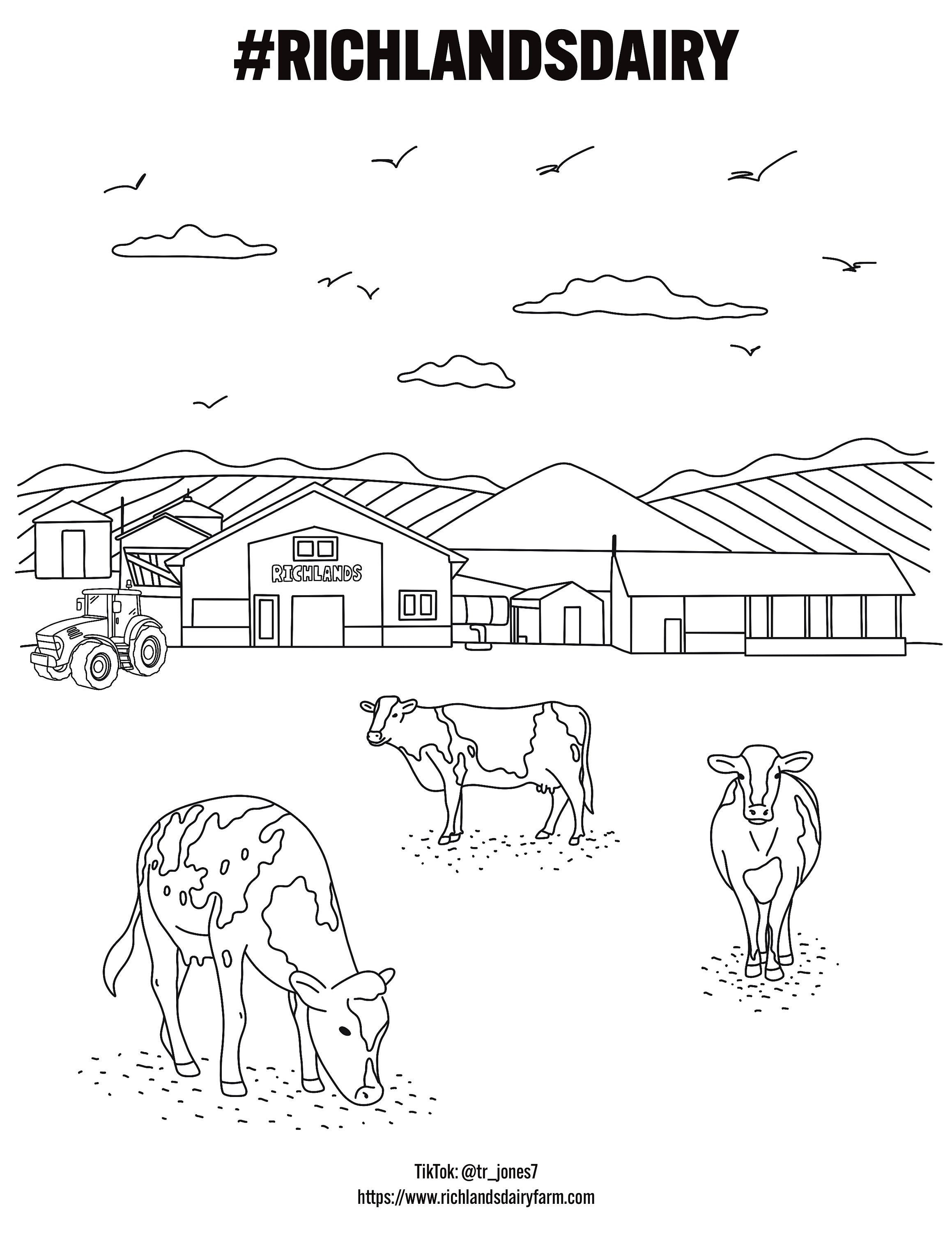 Dairy Farm Coloring Pages