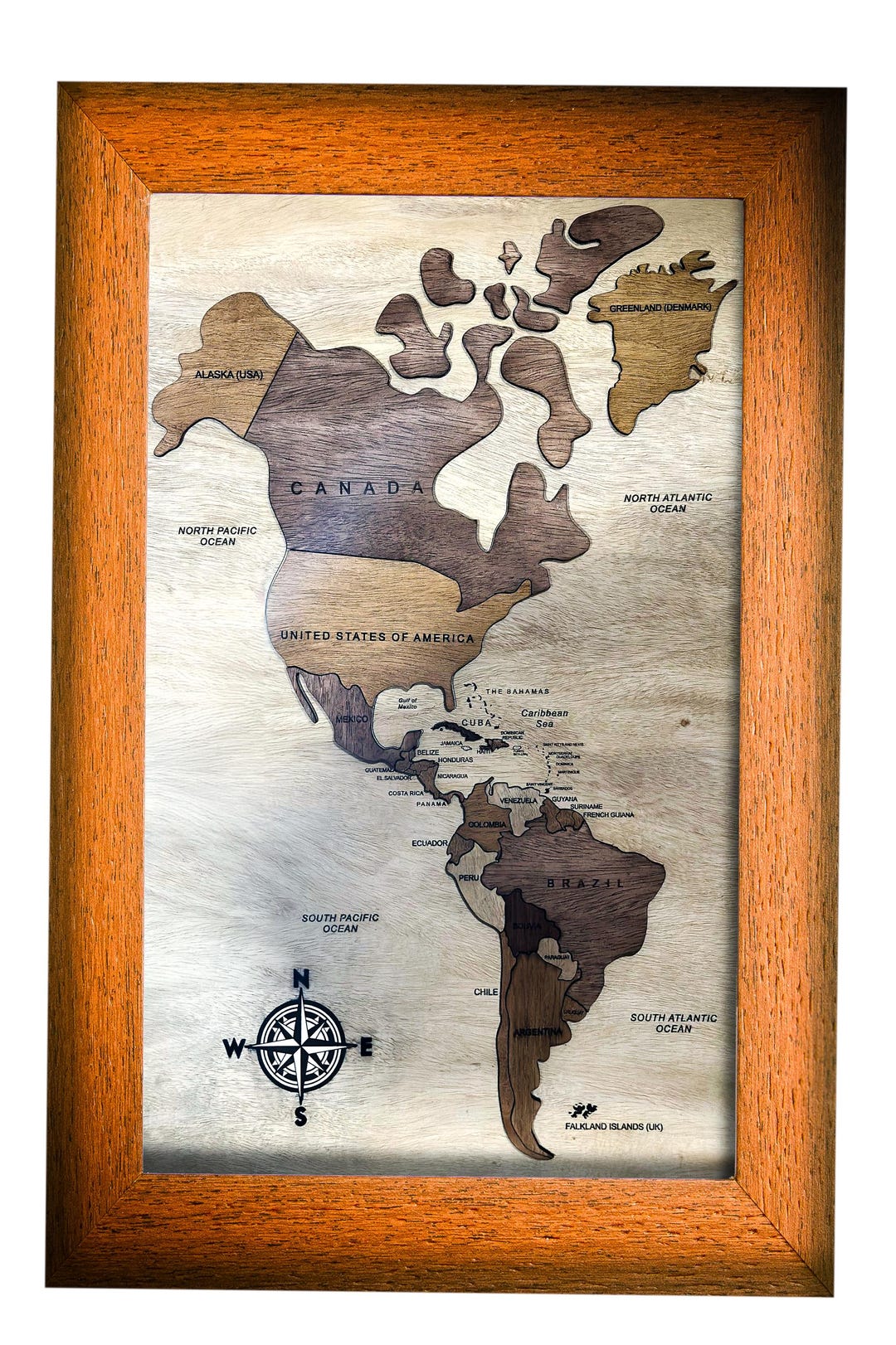 Layered Wooden World Map SVG: Laser Cut Template (digital File) - Etsy