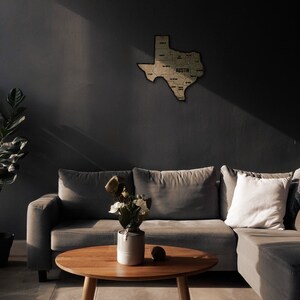 Texas Map: 3-layer Plywood Dioceses Wall Art (17") - Etsy