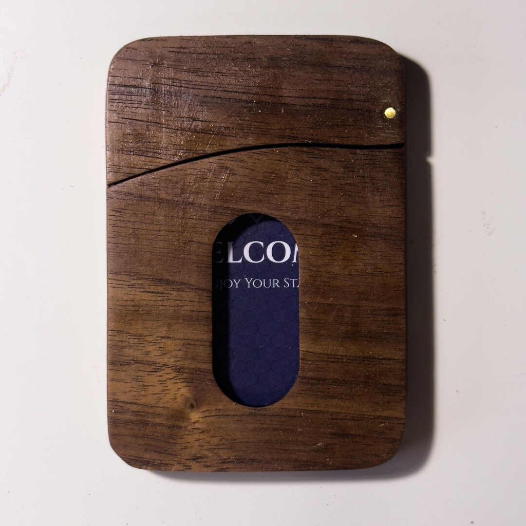 Laser Cut Wooden Wallet SVG File | Minimalist Card Holder | Magnetic ...