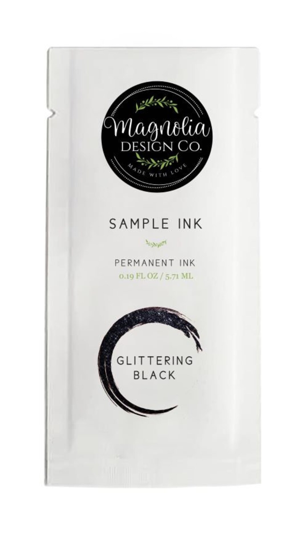 Magnolia Design Co. Glittering Black Sample Ink Packets (10 Pk) - Etsy